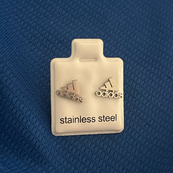 adidas | Jewelry | Adidas Stainless Steel Logo Studs | Poshmark